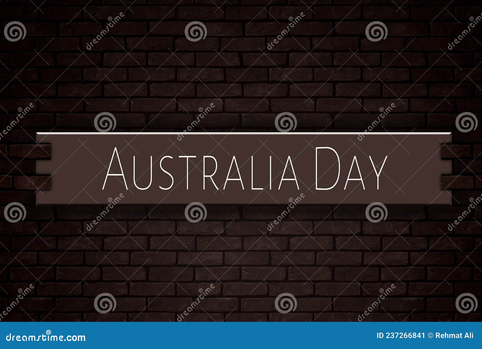 January Month, Day of January. Australia Day, on Bricks Background ...