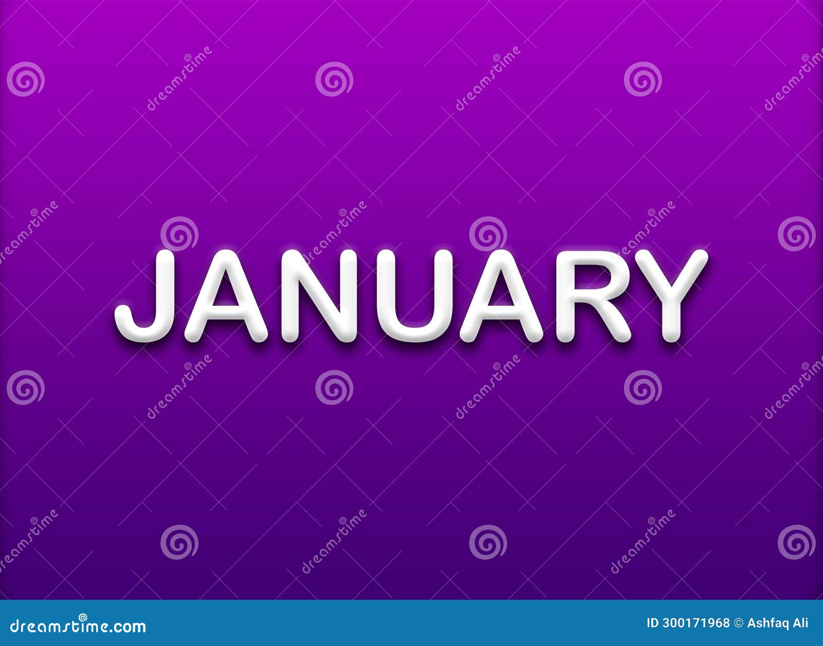 January. Name Of The Month On The Cells Of The Mechanical Tableau ...