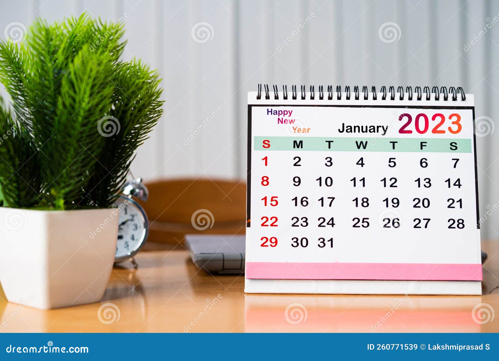 2023 January New Year Calendar on the Table at Office - Concept of New ...