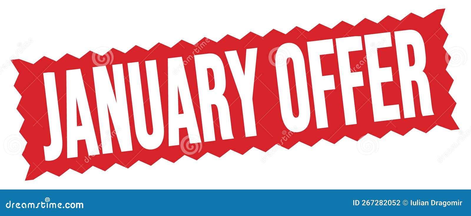 JANUARY OFFER Text Written on Red Stamp Sign Stock Illustration ...