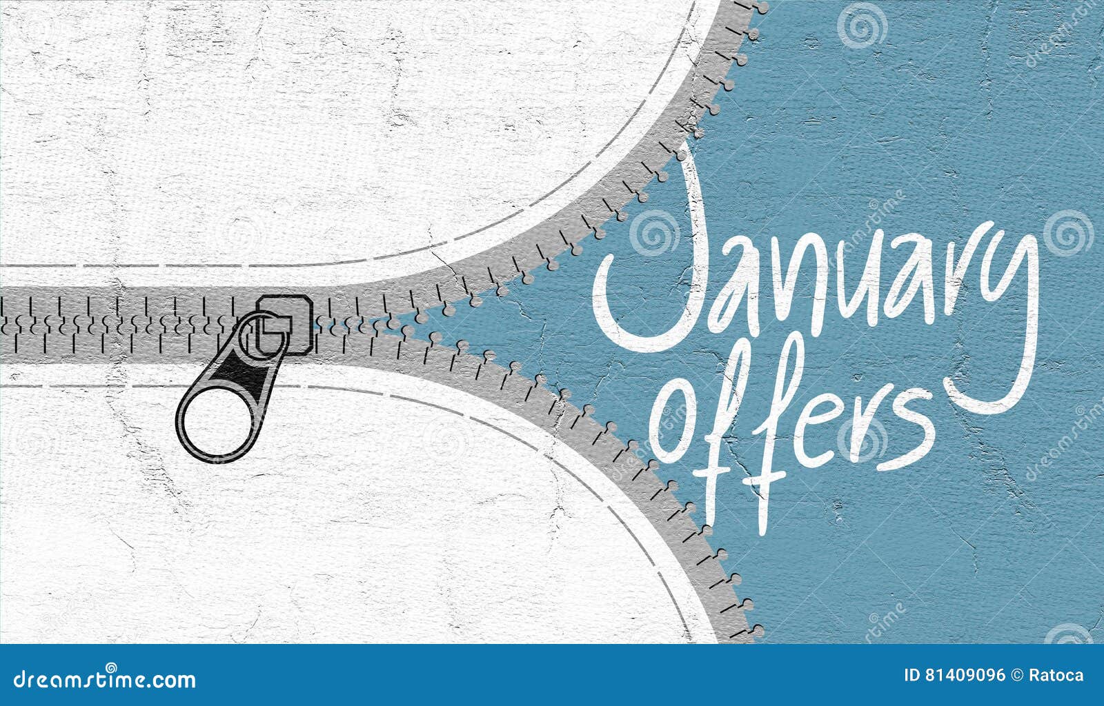 January offers card stock illustration. Illustration of customer - 81409096