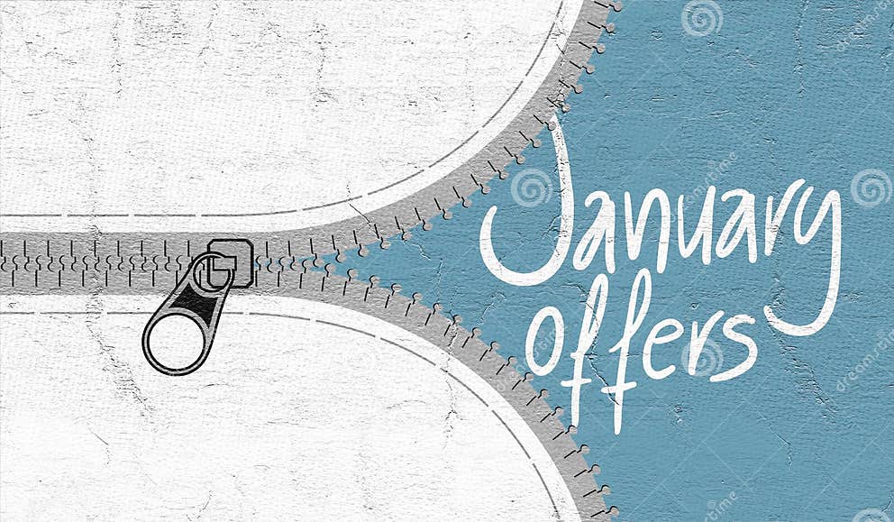 January offers card stock illustration. Illustration of customer - 81409096