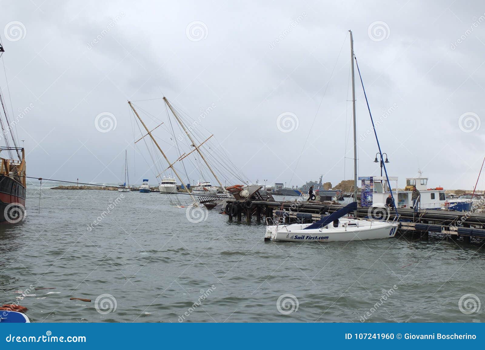 The Port of Paphos on a January Day Editorial Image - Image of port ...