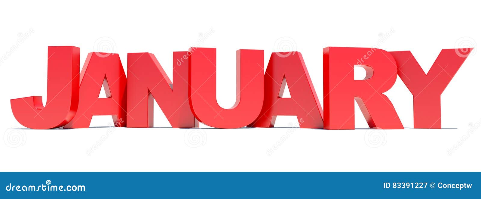 January red text stock illustration. Illustration of word - 83391227