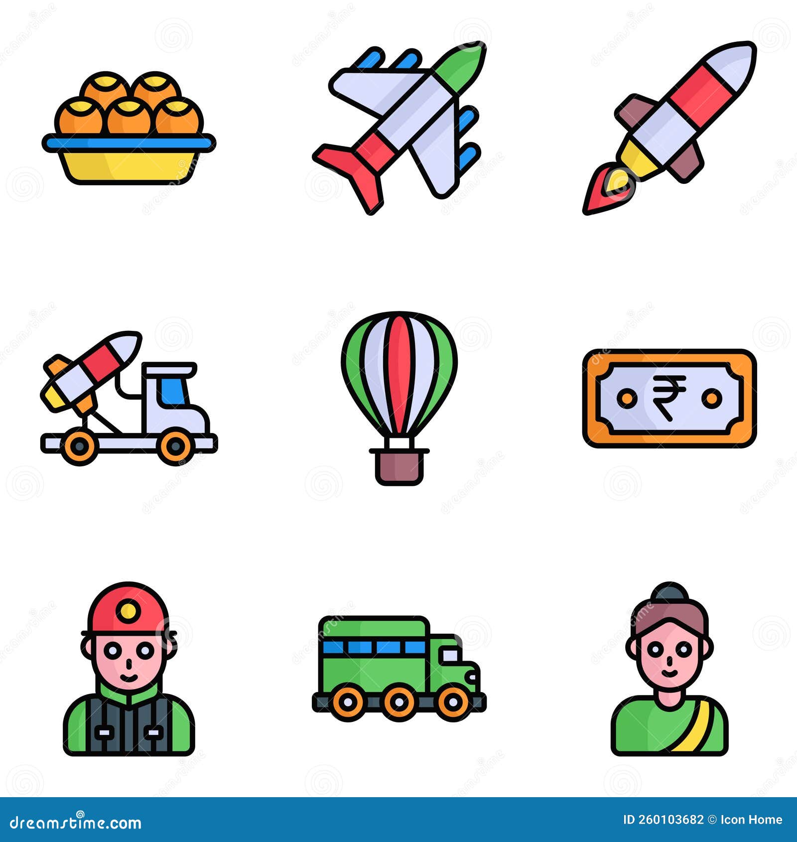 26 January Republic Day Vector Icons Stock Vector - Illustration of ...