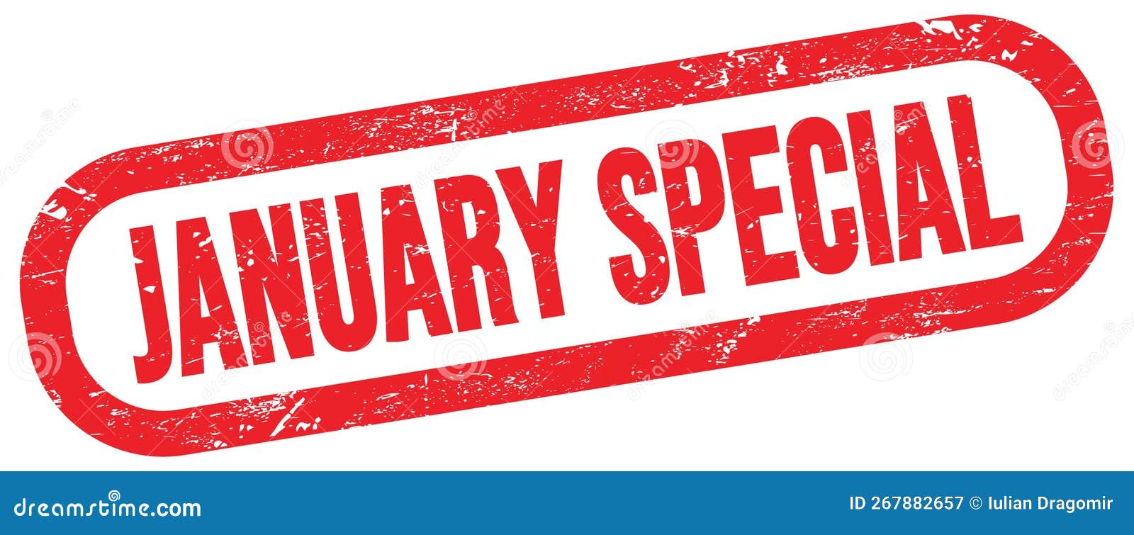 JANUARY SPECIAL, Text Written on Red Stamp Sign Stock Illustration ...