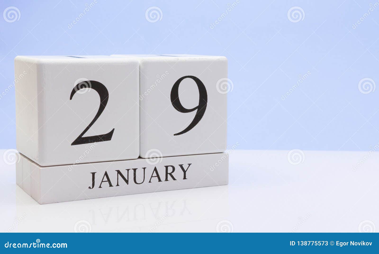 January 29st. Day 29 of Month, daily Calendar on White Table with ...