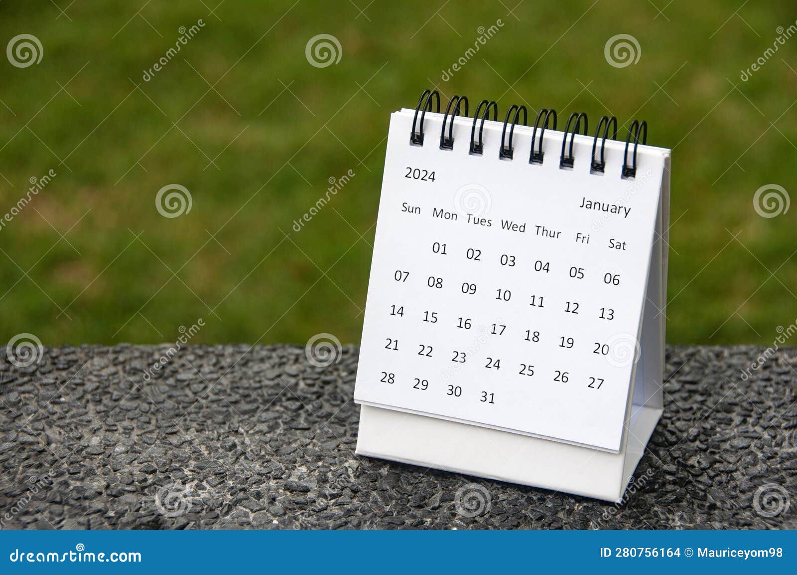 January 2024 Table Calendar with Customizable Space for Text. Calendar ...