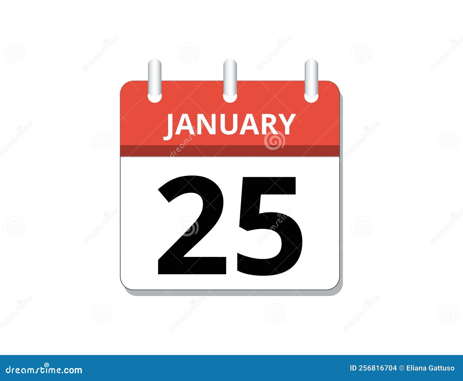 January, 25th Calendar Icon Vector, Concept of Schedule, Business and ...