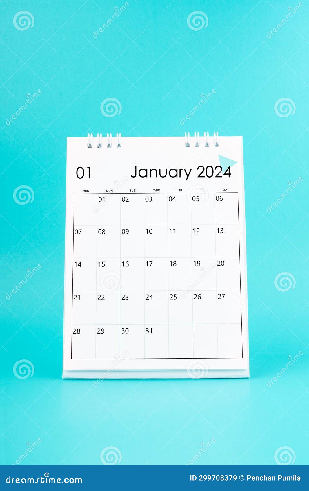 January 1 On A White Notepad .Next To It Is A Blue Clock . Royalty-Free ...