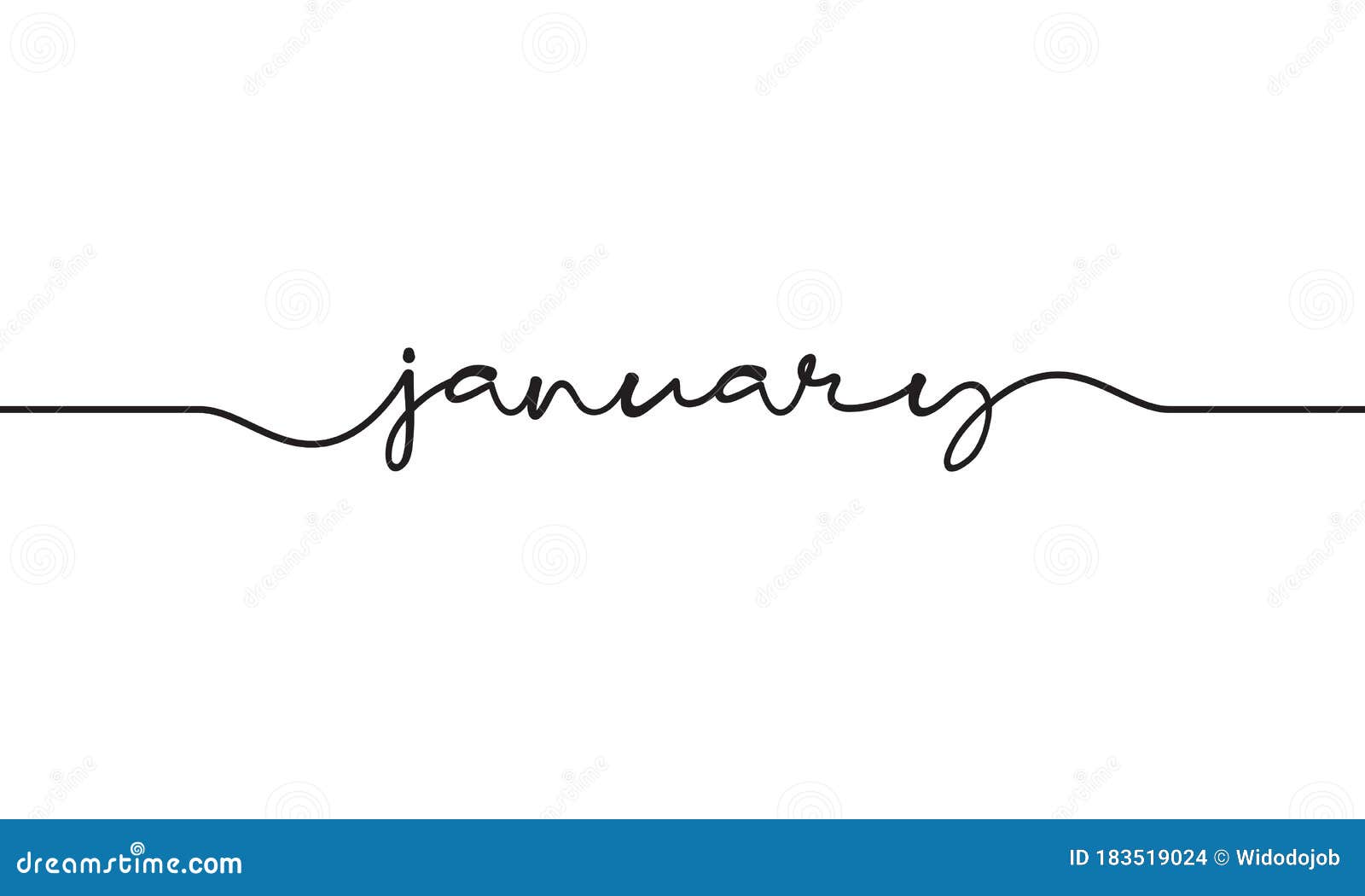 January word handwritten stock vector. Illustration of drawn - 183519024