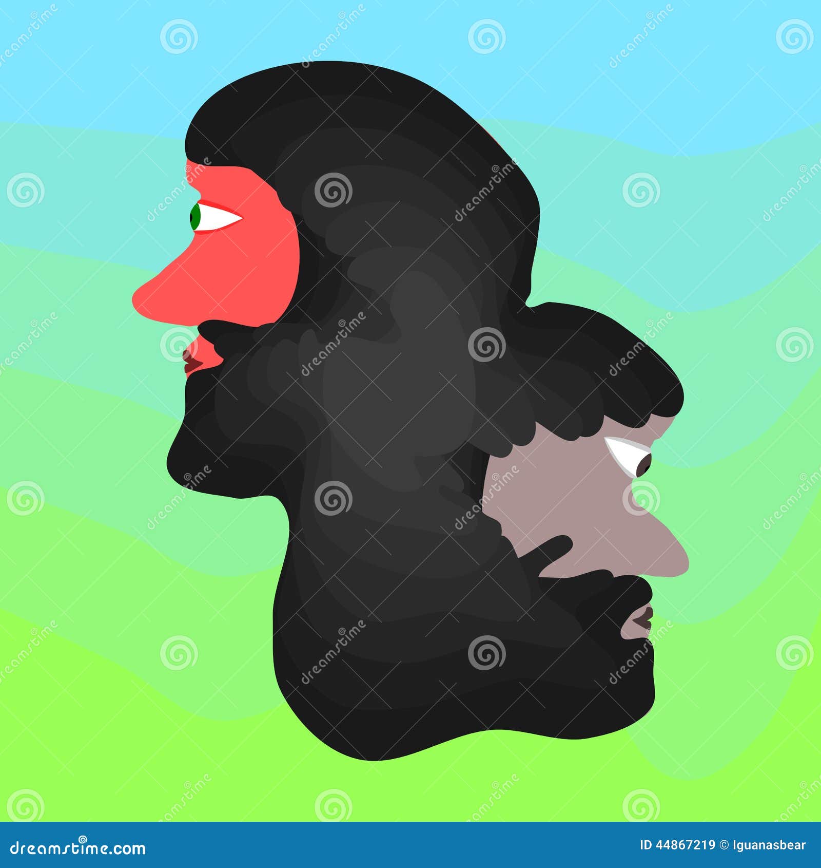 Janus two faces stock vector. Illustration of beginning - 44867219