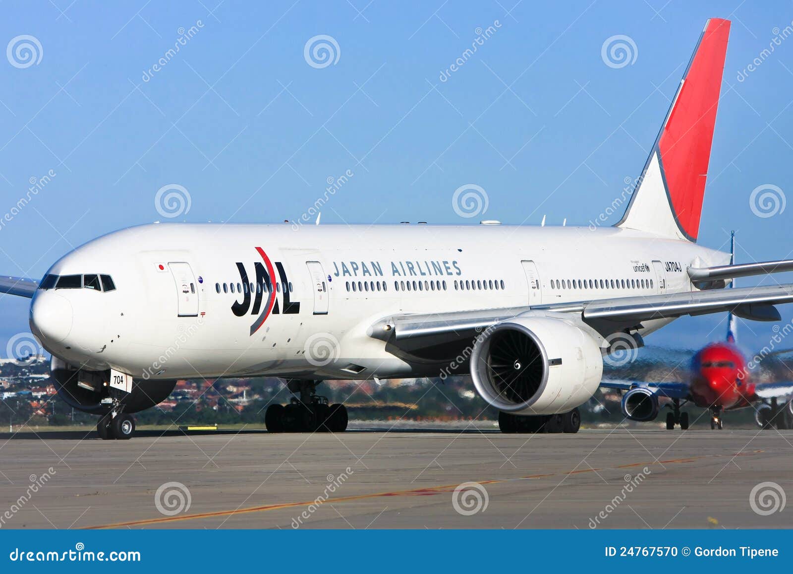 Japan Airlines Jet Airliner on Runway Editorial Image - Image of ...