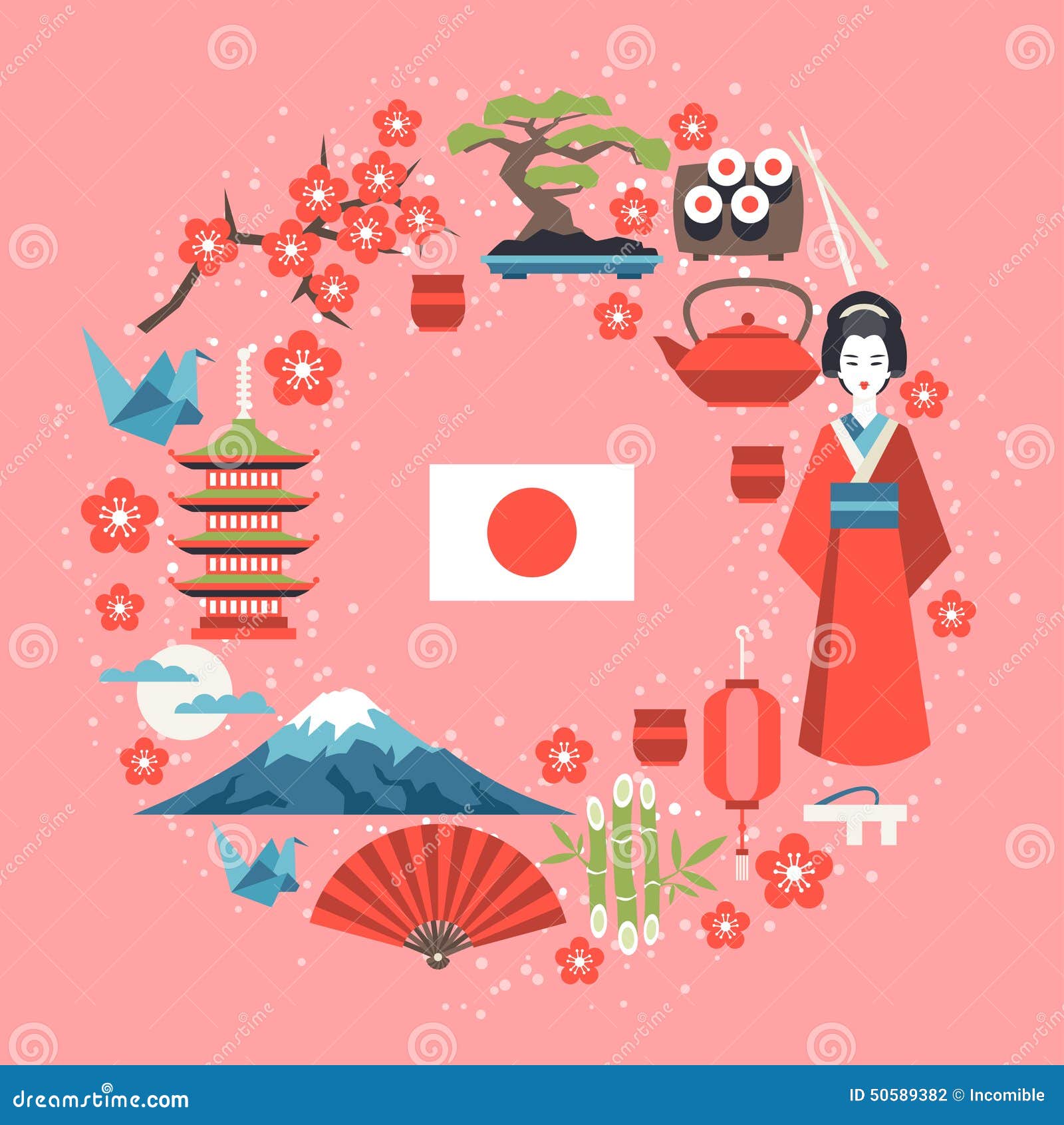 Japan background design stock vector. Illustration of layout - 50589382