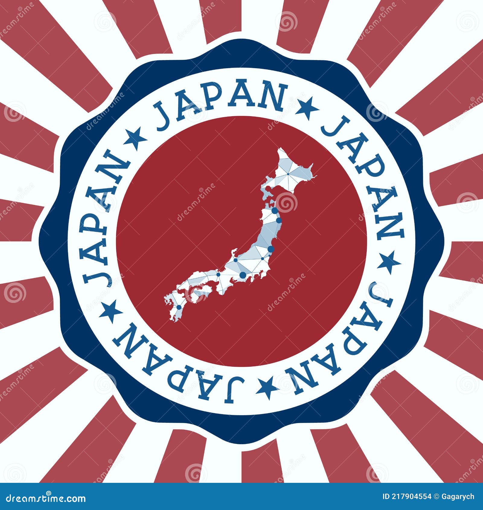 Japan Badge. stock vector. Illustration of creative - 217904554
