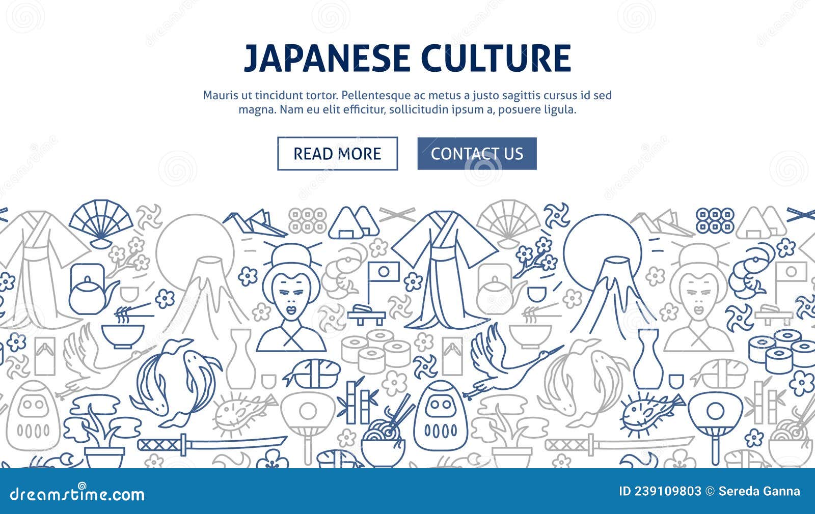 Japan Banner Design stock vector. Illustration of katana - 239109803