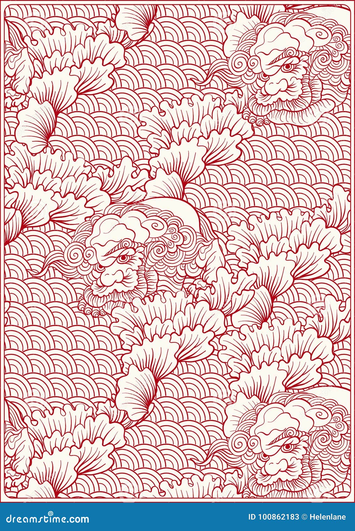 Japan a4 blank red stock vector. Illustration of chinese - 100862183