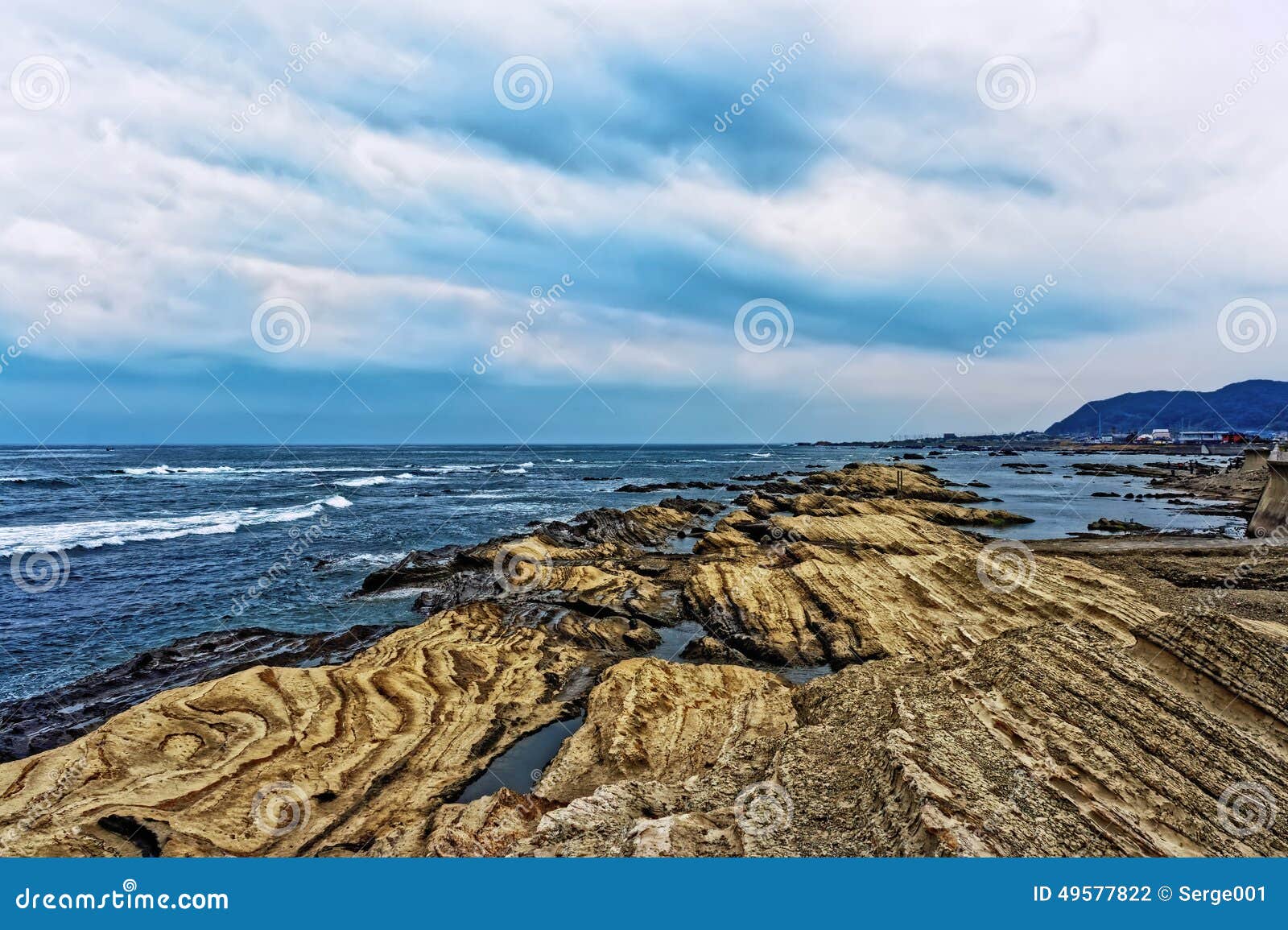 Japan Chiba coast stock photo. Image of turbulent, rock - 49577822