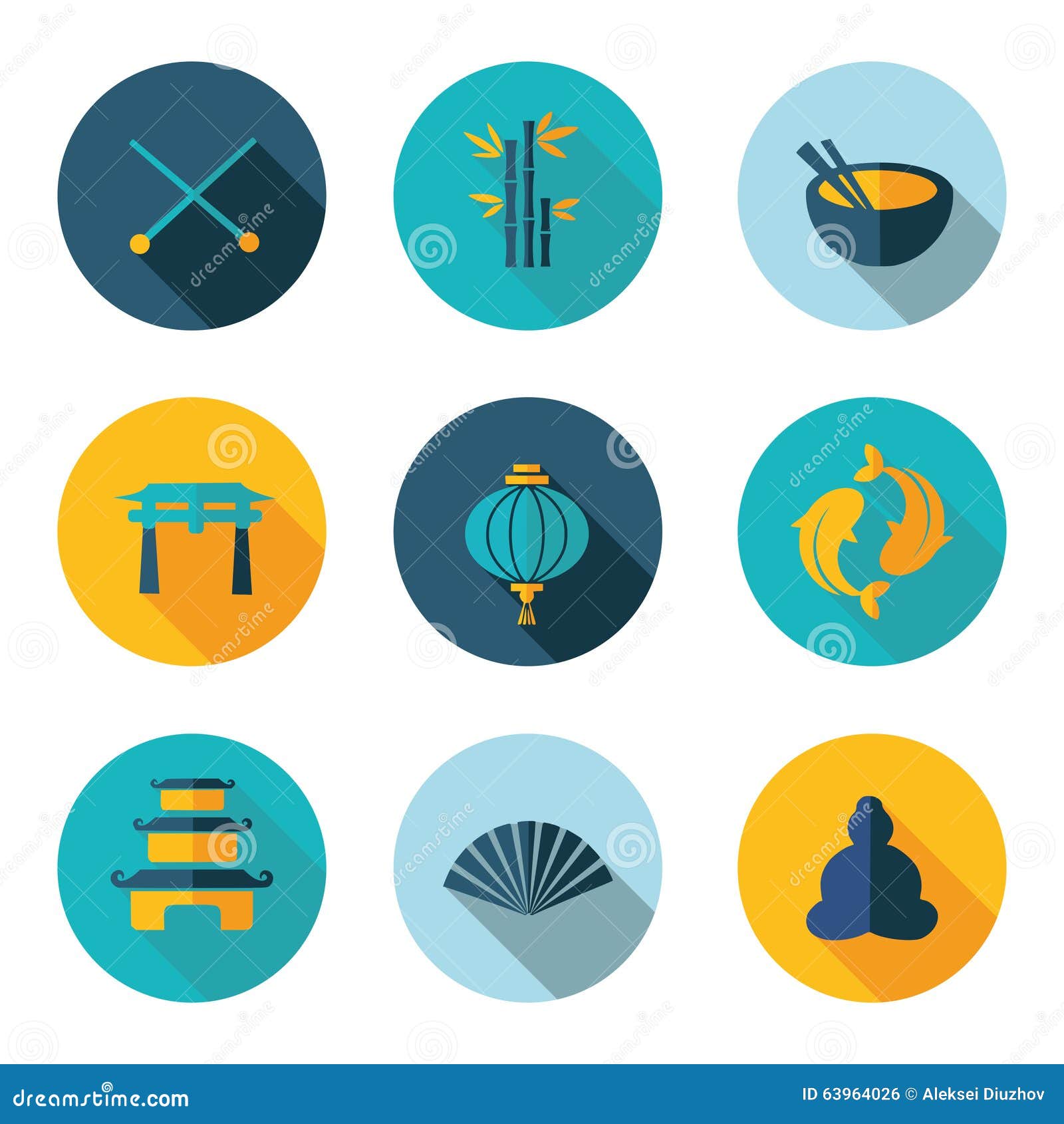 Japan,China,icons in Vector Format Stock Illustration - Illustration of ...