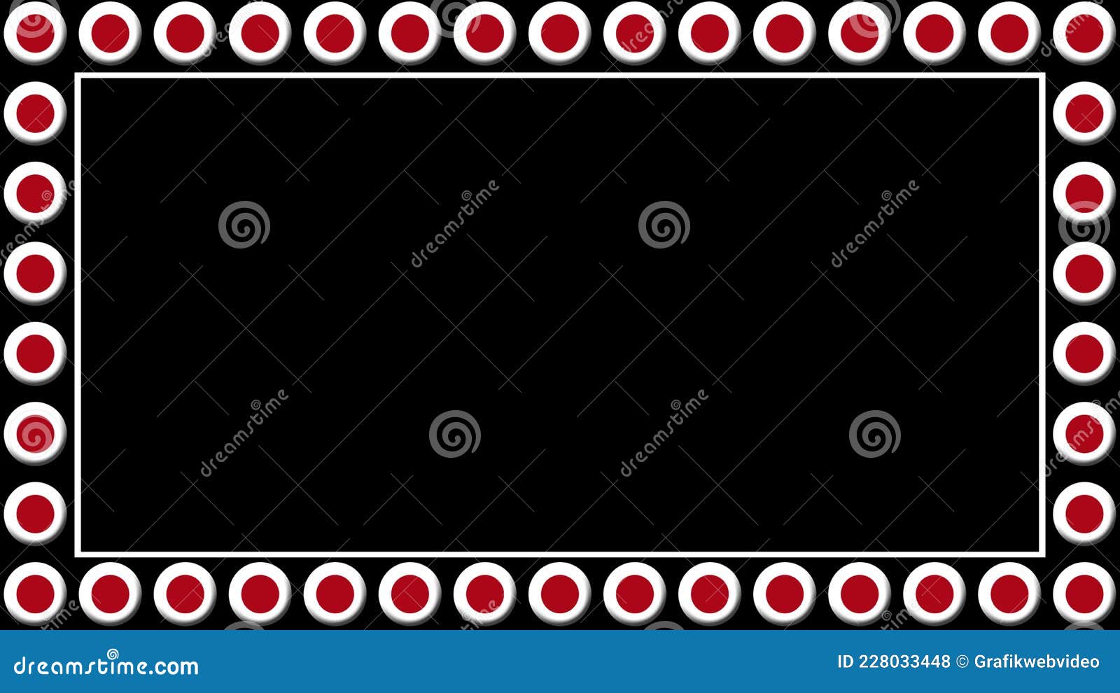 Japan Circle Flags, Screen Border Frame, Black Background, 3D ...