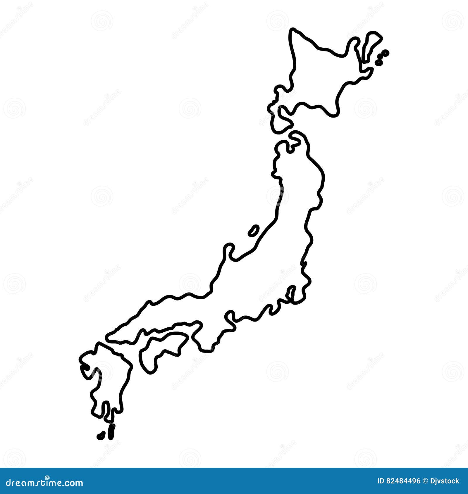 Japan Land Map