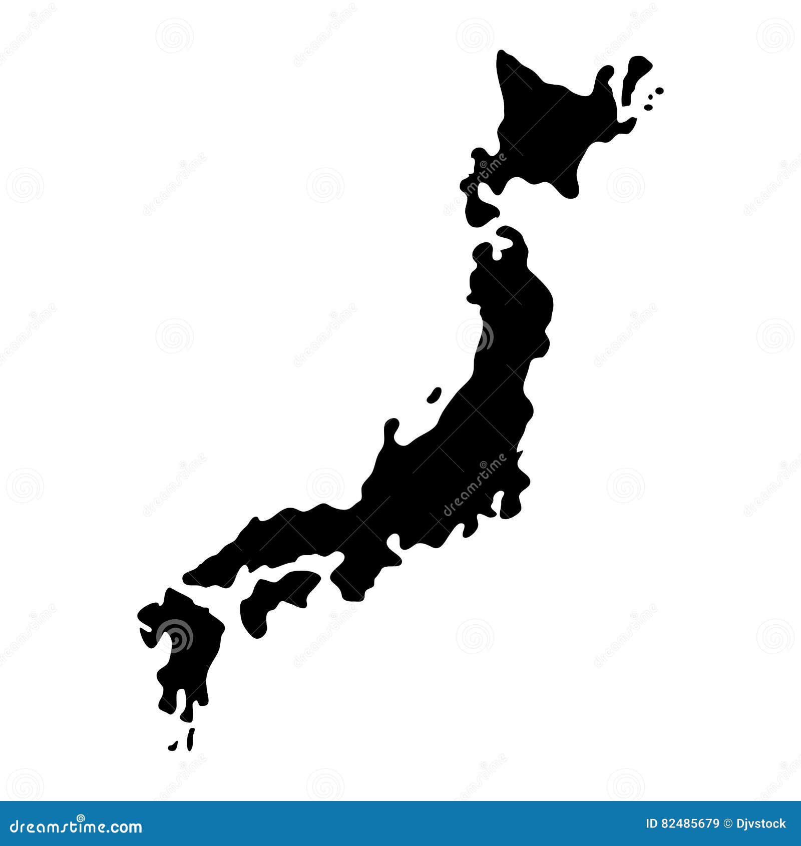 Japan country map stock illustration. Illustration of japanese - 82485679
