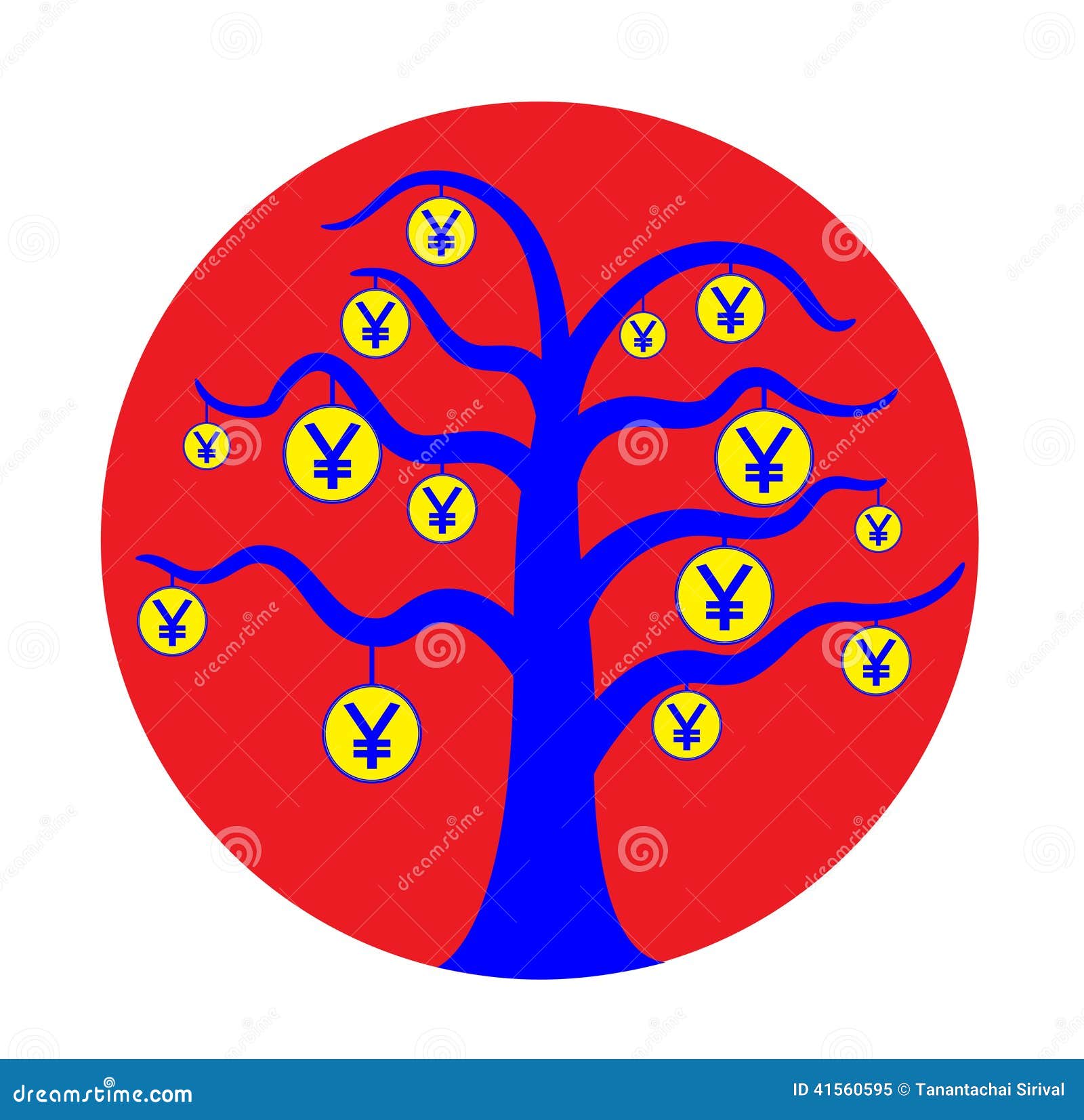 Japan currency tree vector stock vector. Illustration of economy - 41560595