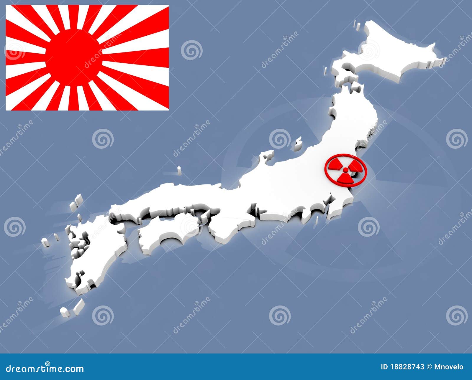 Earthquake In Japan, Concept. Seismograph On The Japanese Map. 3D ...