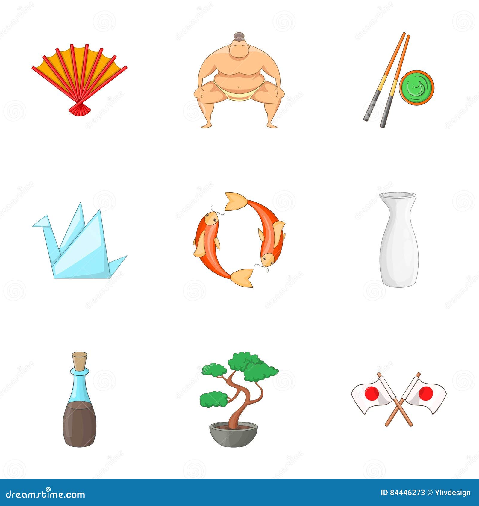 Japan Elements Solid Pack Vector Illustration | CartoonDealer.com ...