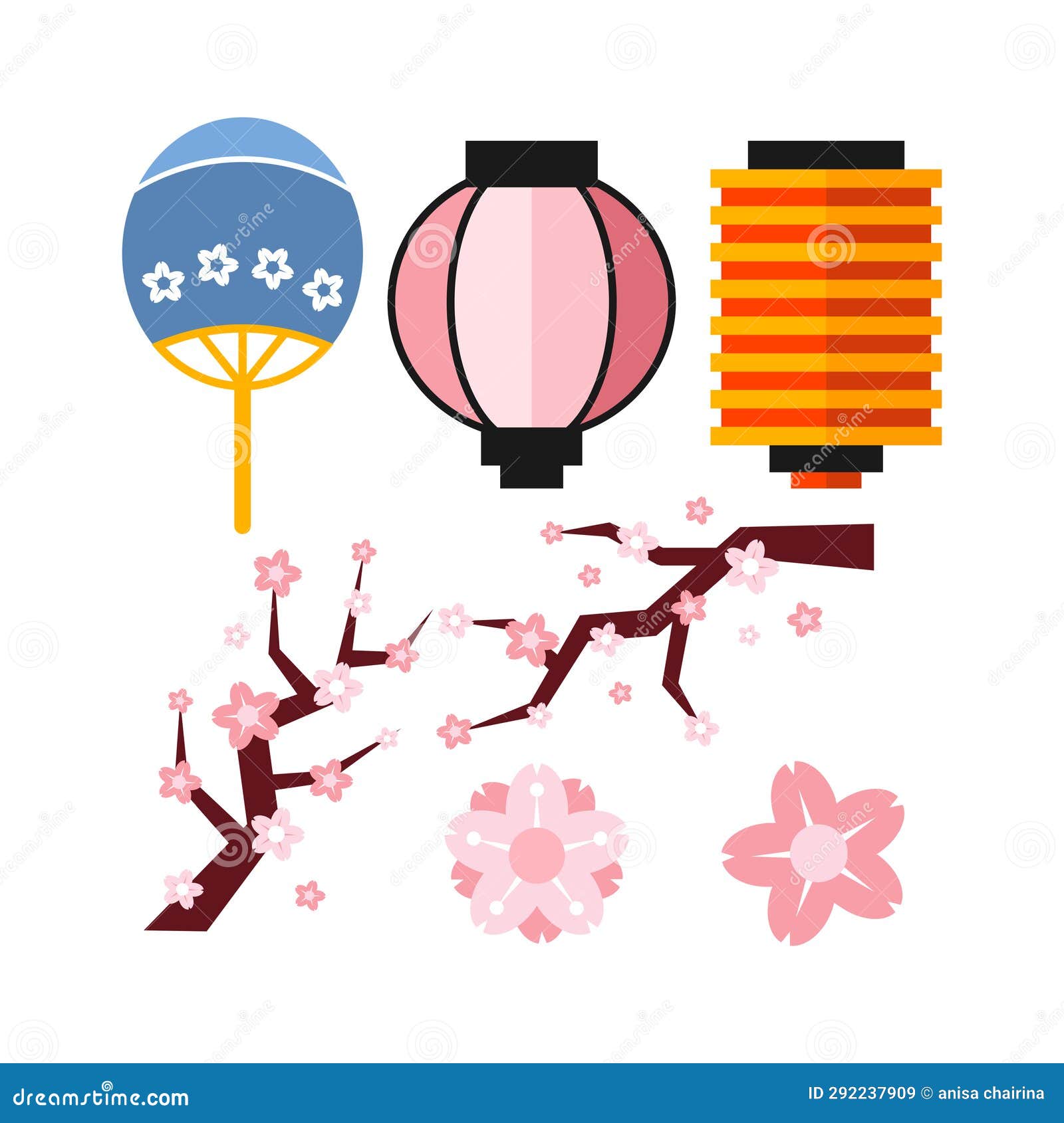 Japan Festival Element Vector Design Stock Illustration - Illustration ...