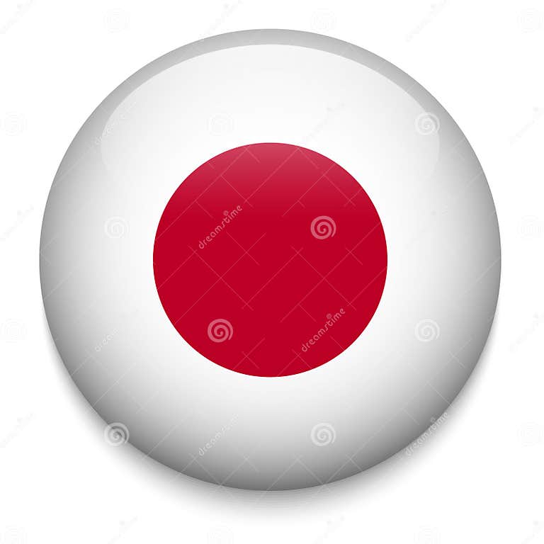 JAPAN flag button stock illustration. Illustration of countries - 118927678