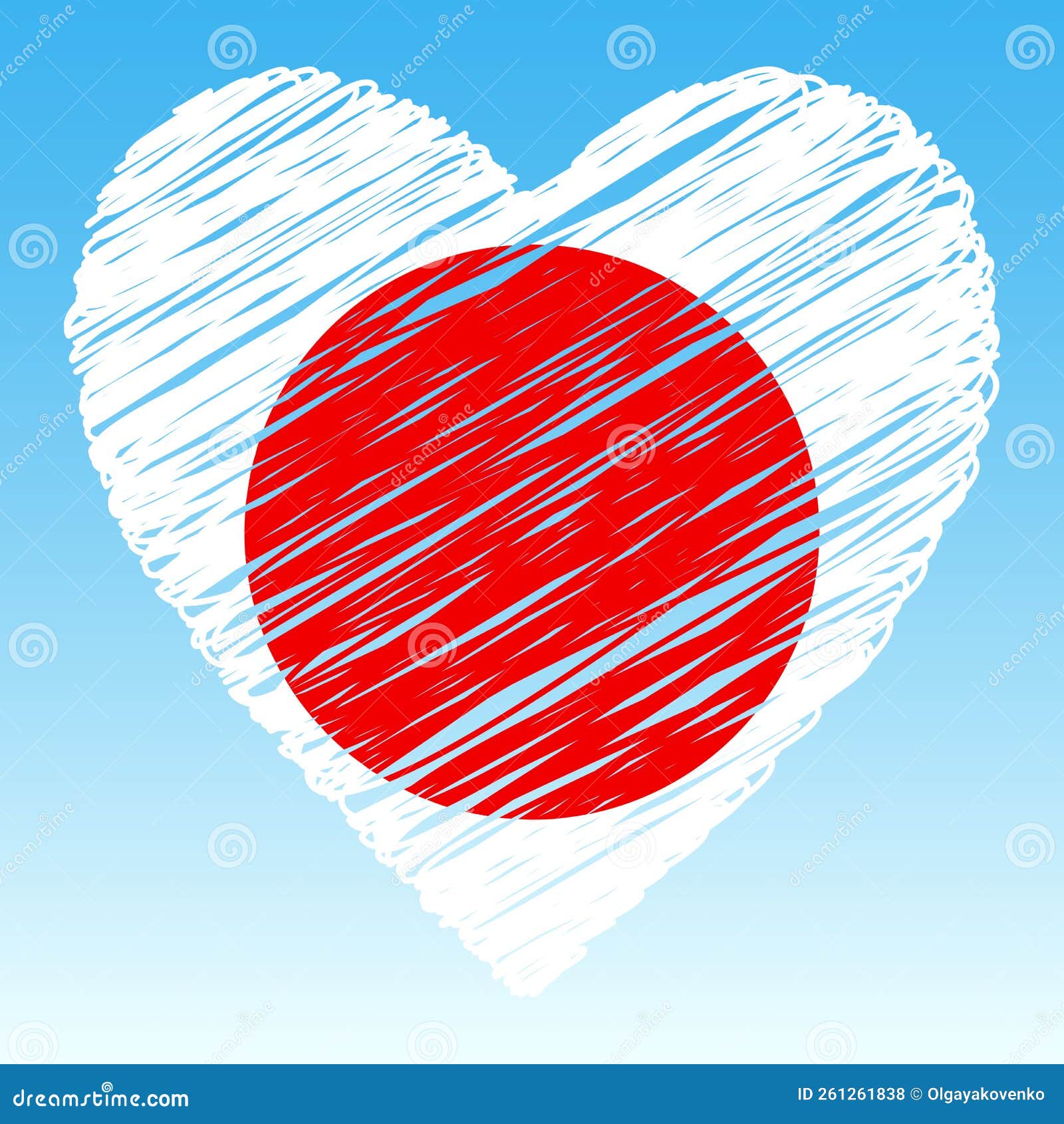 Japan Flag, Heart Shape, Grunge Style Stock Vector - Illustration of ...