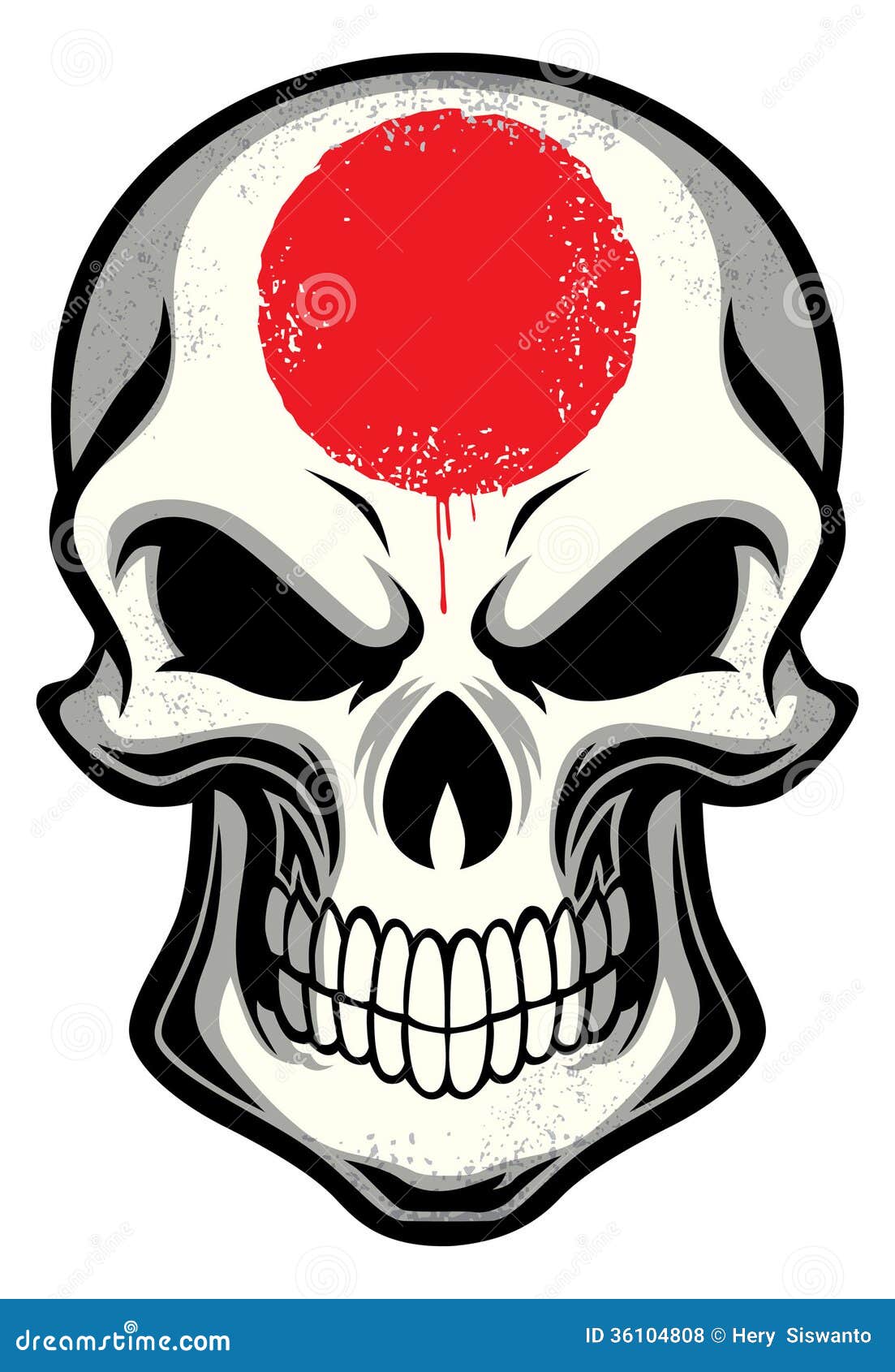Japan Flag Painted on Skull Stock Vector - Illustration of skull ...