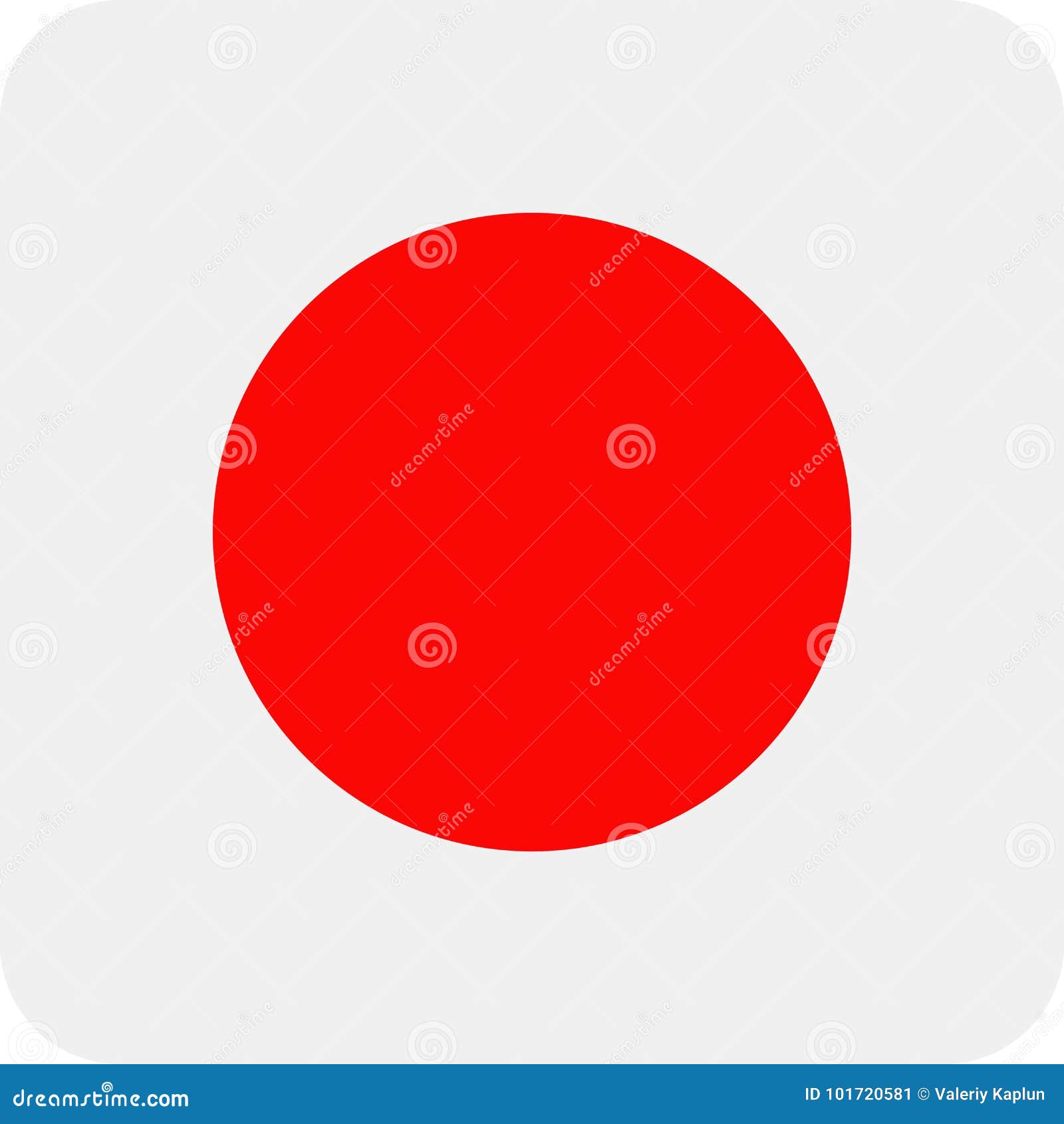 Japan Flag Vector Square Flat Icon Stock Illustration - Illustration of ...