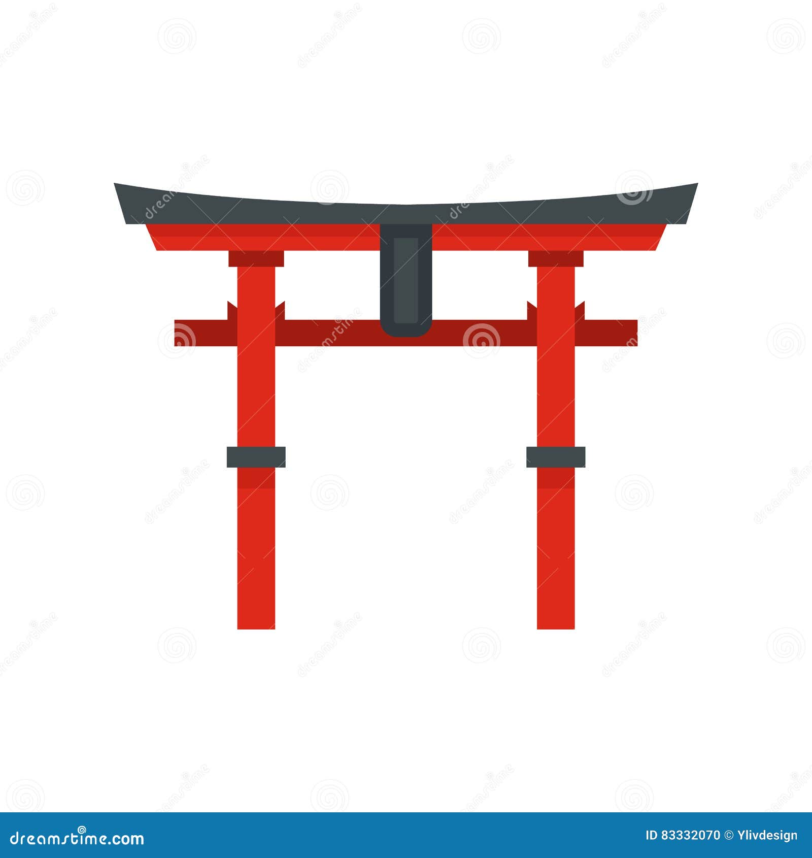 Japan Gate On Black Background, Torii Gate, Japanese Gate. Torii Gate ...