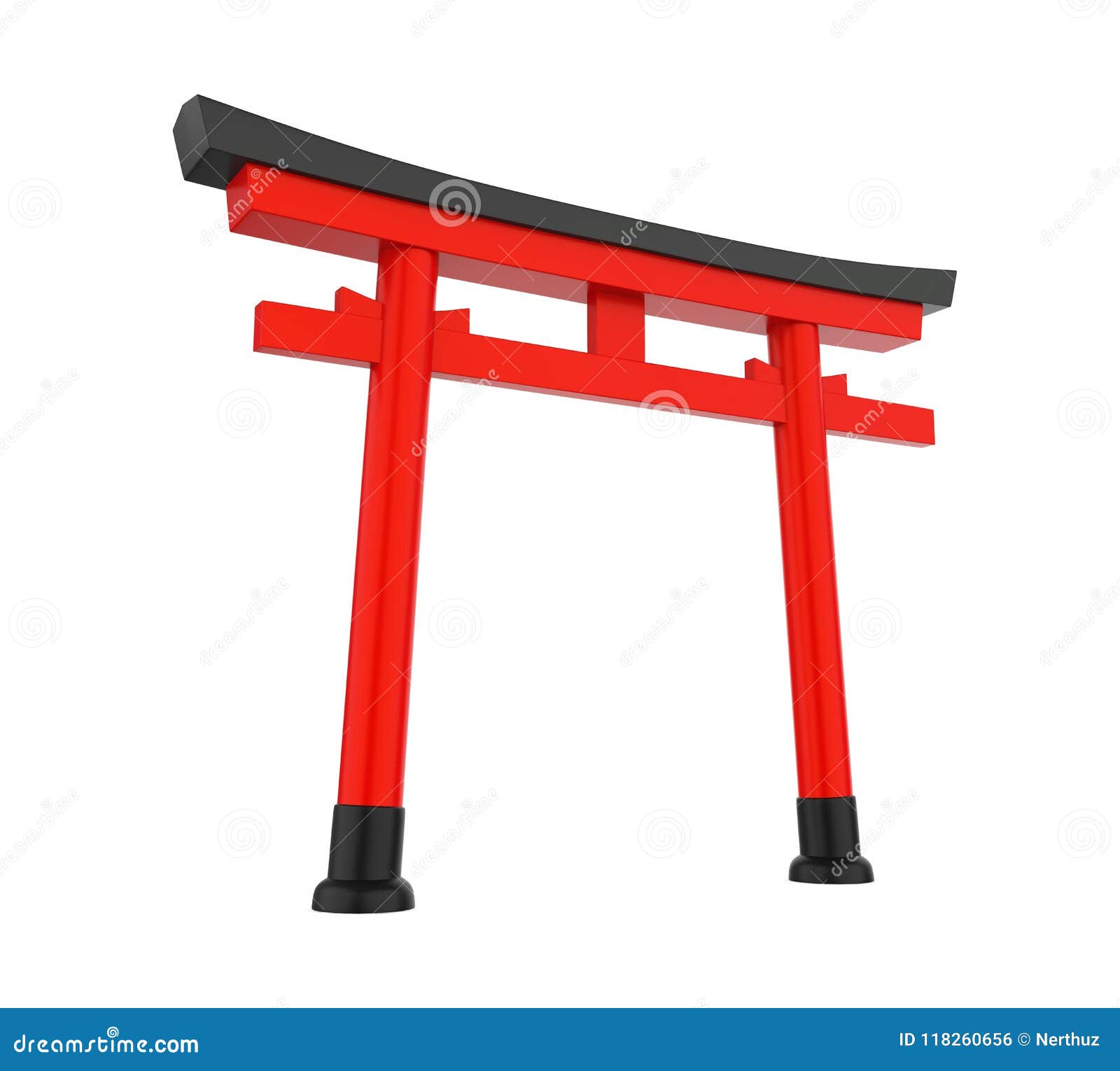 Japan Gate Isolated On White, Torii Gate, Japanese Gate. Chinese And ...