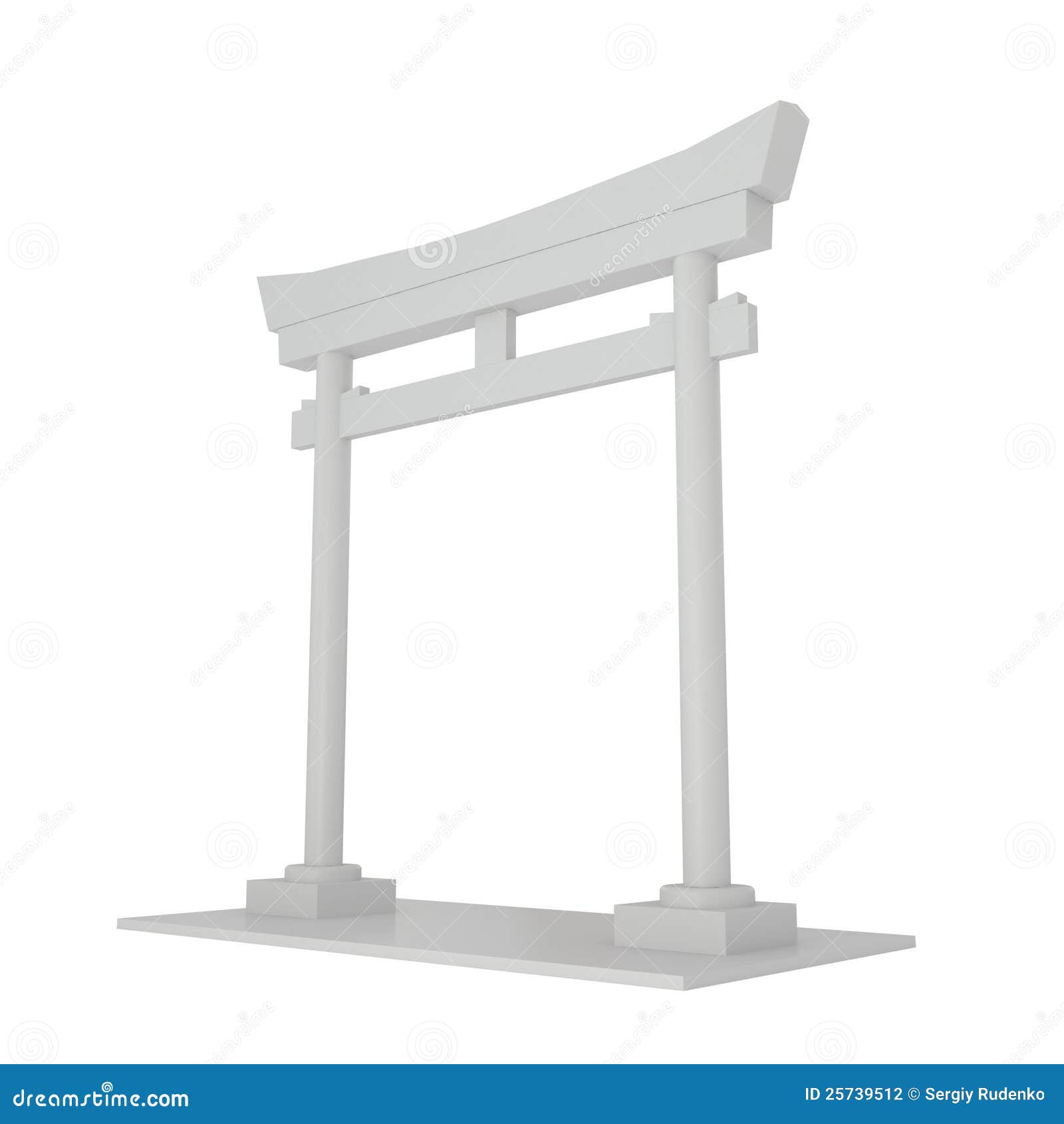 Japan Gate Isolated On White, Torii Gate, Japanese Gate. Chinese And ...