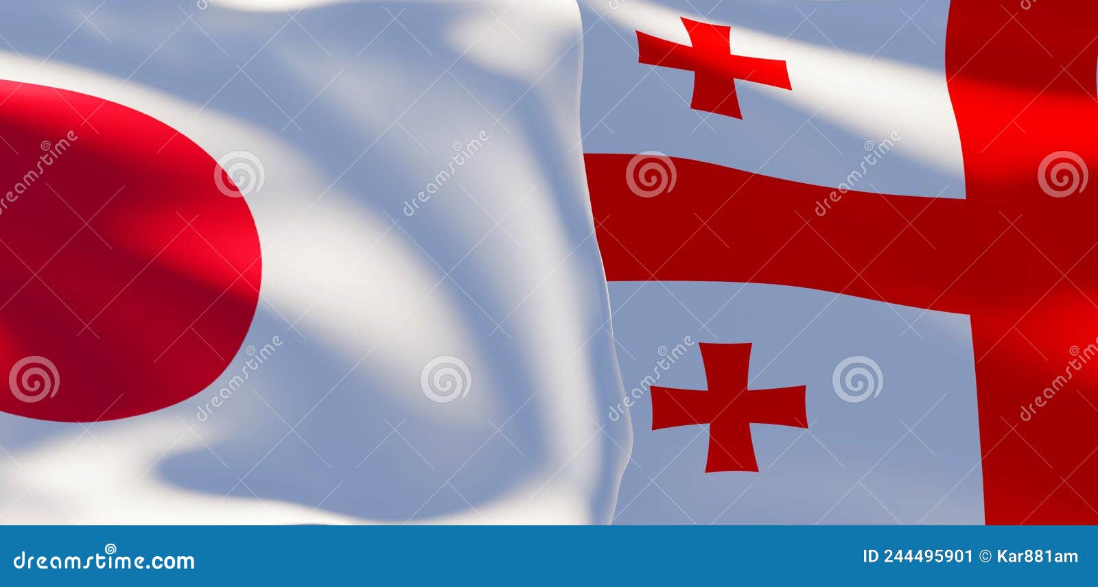 Map Of Georgia And Flags Of Georgia On Flag Stand Vector Illustration ...