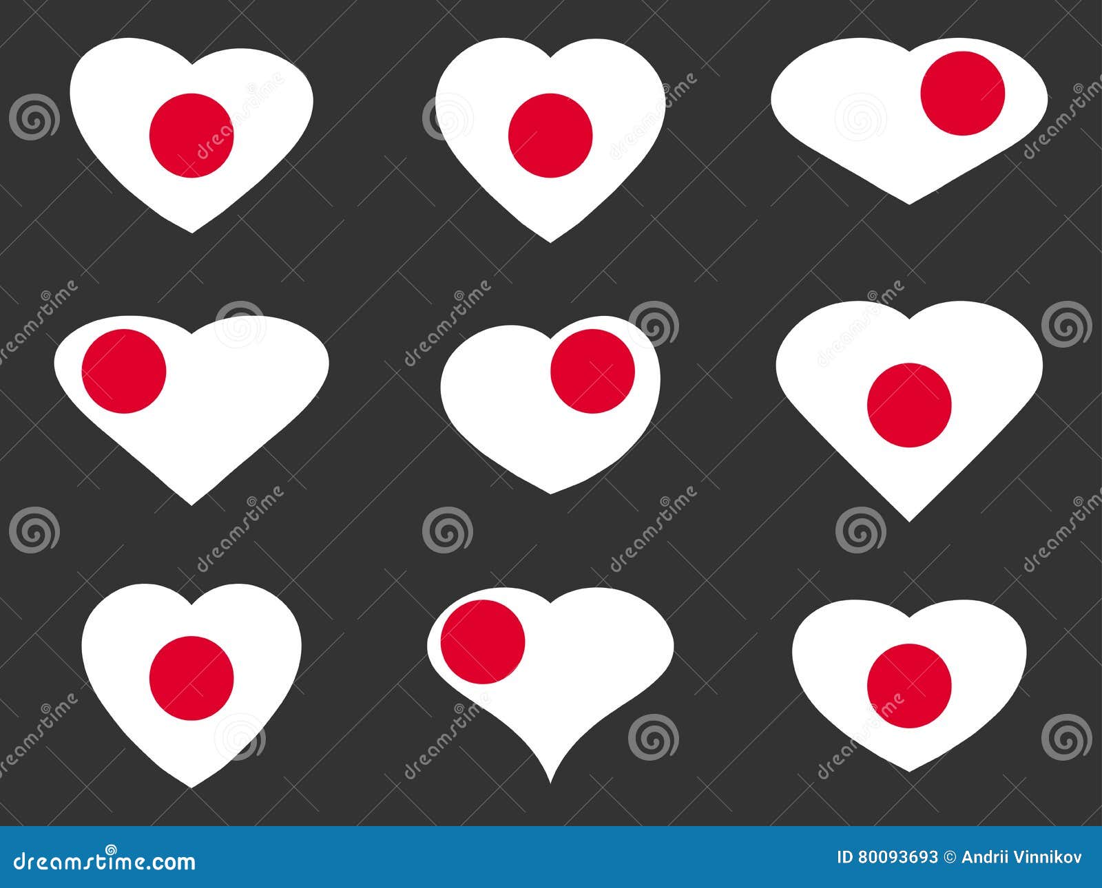 Japan Heart Cartoon Vector | CartoonDealer.com #56180901