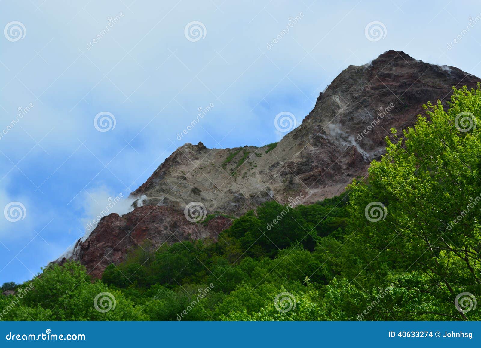 Japan Hokkaido Live Volcano Stock Photo - Image of smoke, nature: 40633274