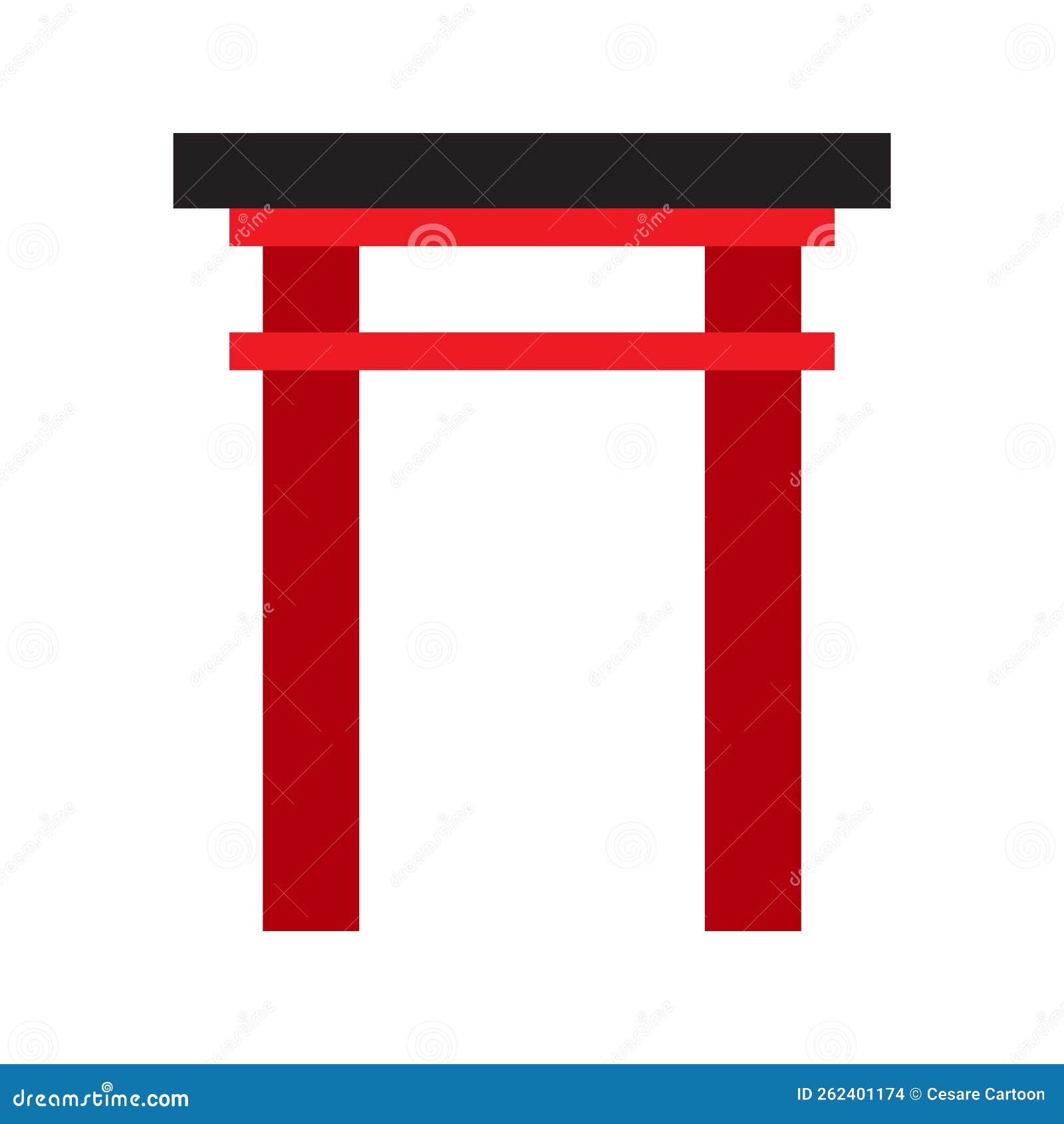Cartoon red gate stock vector. Illustration of cartoon - 262401174