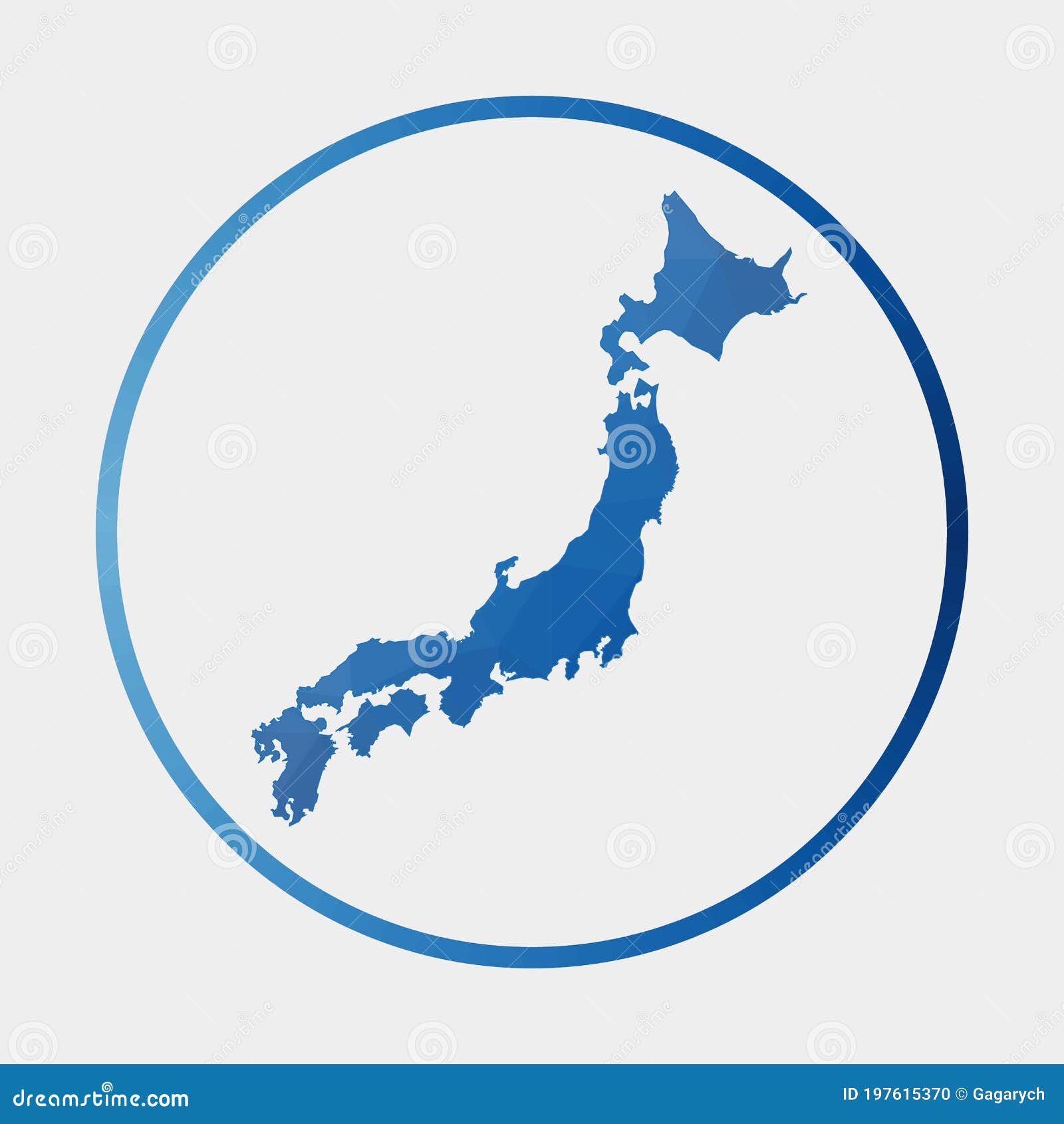 Japan icon. stock vector. Illustration of network, polygon - 197615370