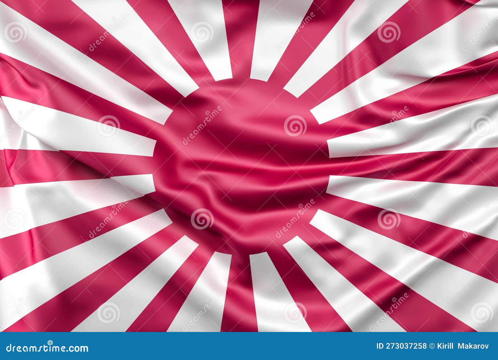 Japan Imperial Flag. 3D Rendering Stock Illustration - Illustration of ...