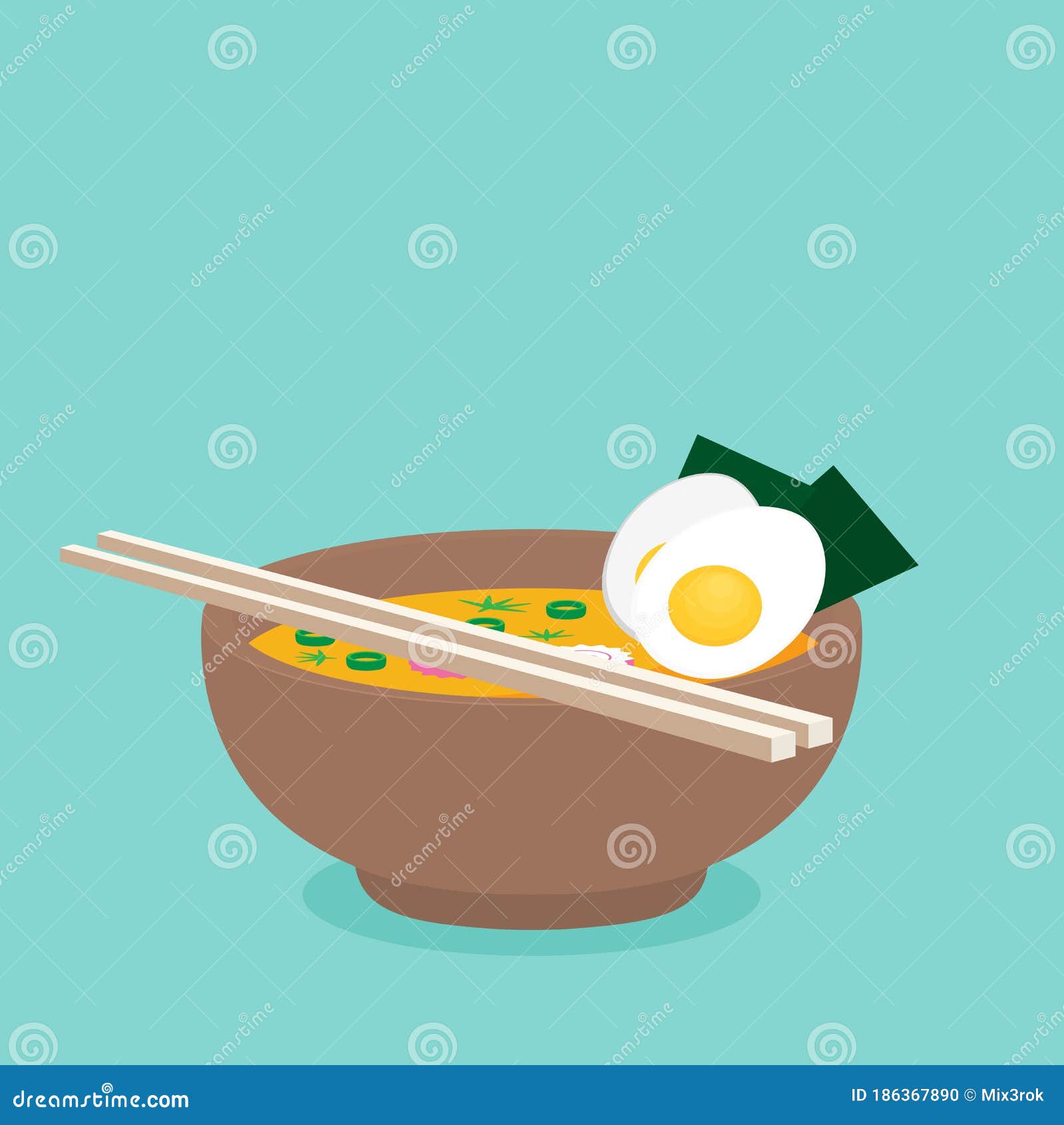 Japan Isometric Ramen. Flat Style Vector Illustration Stock Vector ...