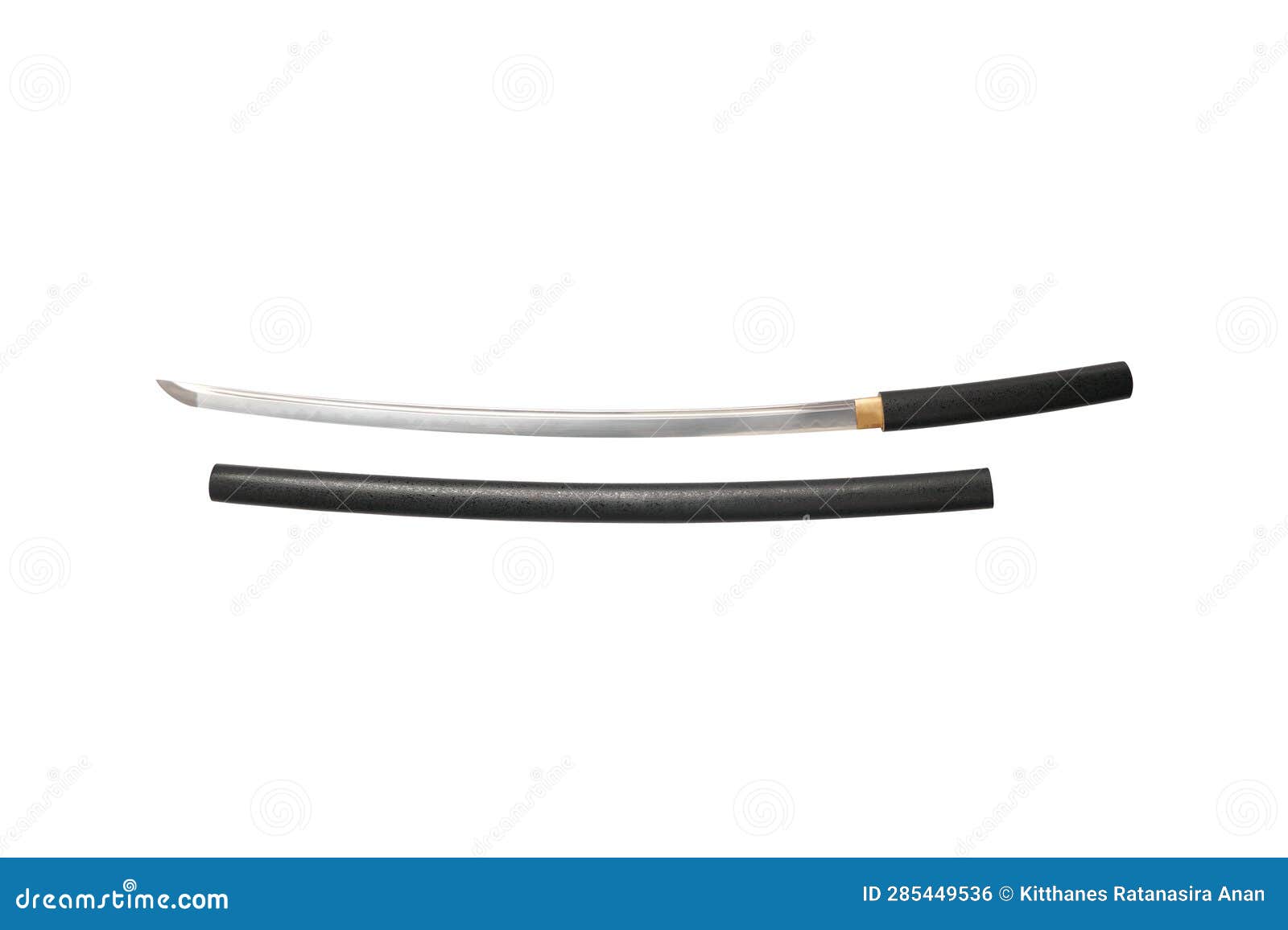 Japan Katana Sword on White Background Stock Photo - Image of knife ...