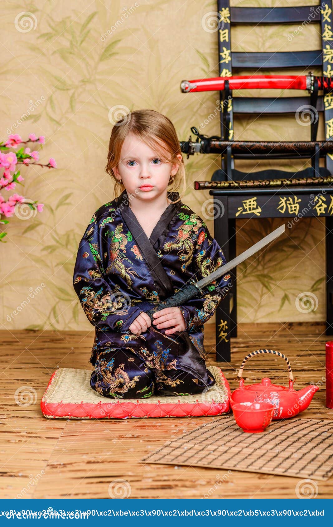 Japan stock photo. Image of practice, sunny, kimono, child - 36609830
