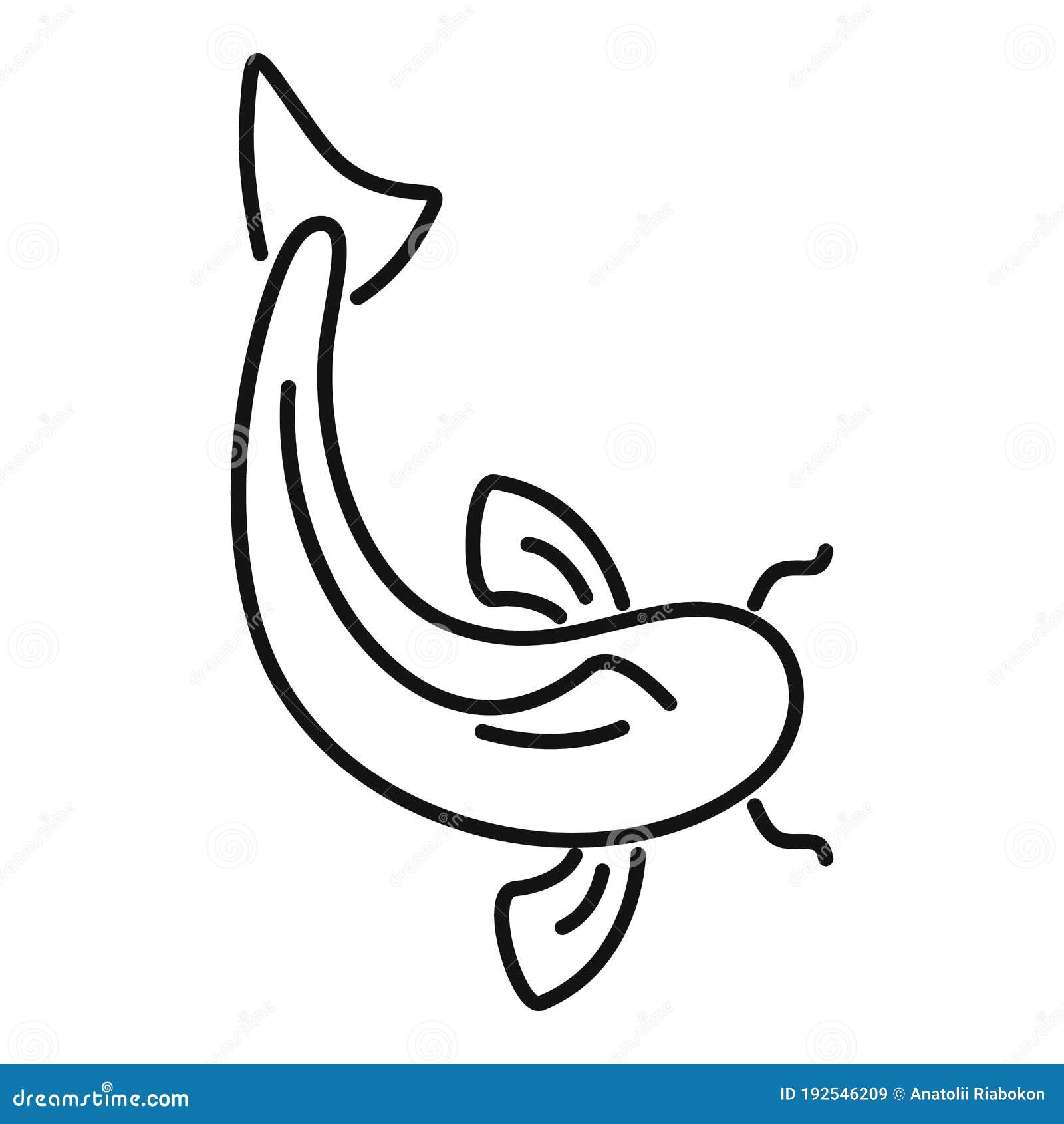 Japan Koi Carp Icon, Outline Style Stock Vector - Illustration of ...
