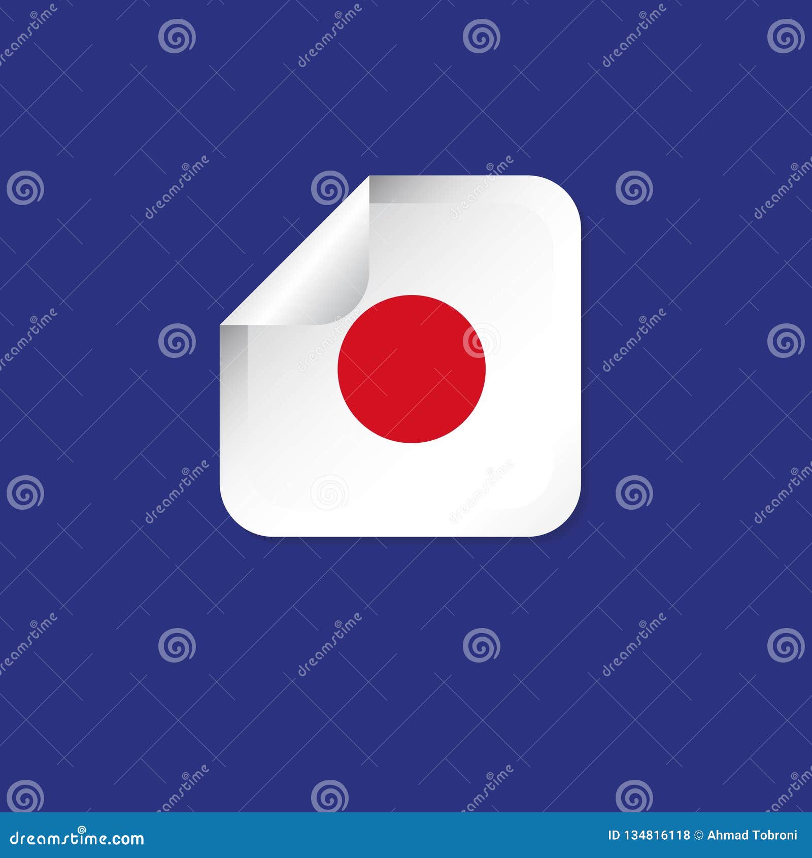Japan Label Flags Vector Design Illustration Stock Vector ...