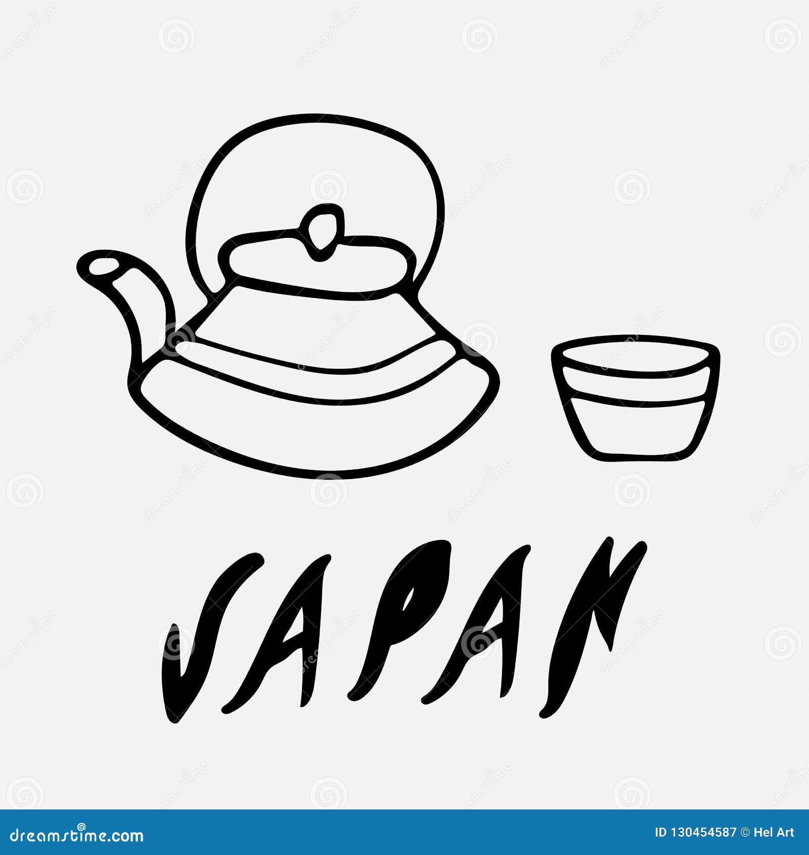 JAPAN Logo Design in Doodle Style Stock Vector - Illustration of ...