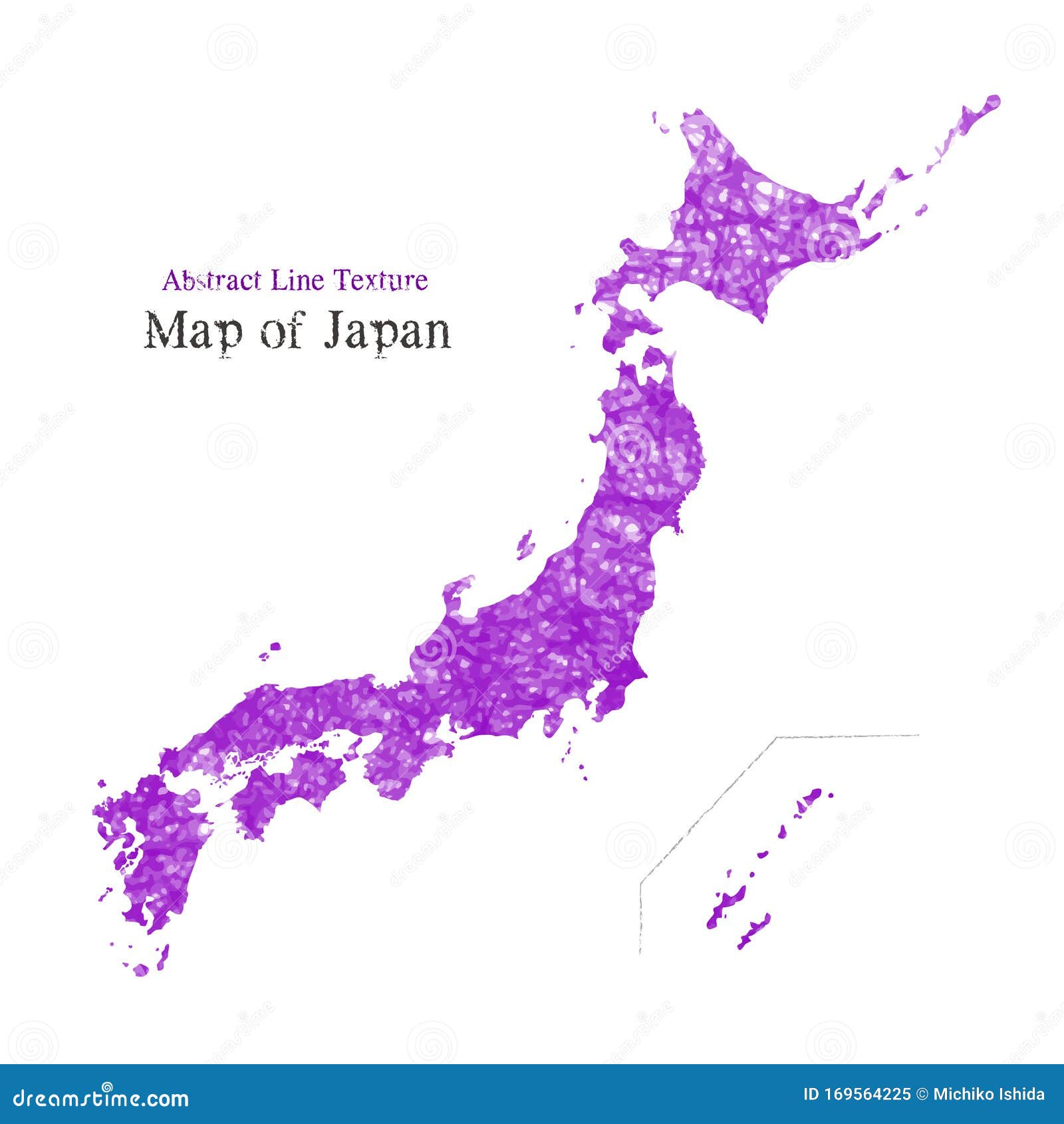 Japan Map, Abstract Line Texture, Action Line Texture Vektor Abbildung ...